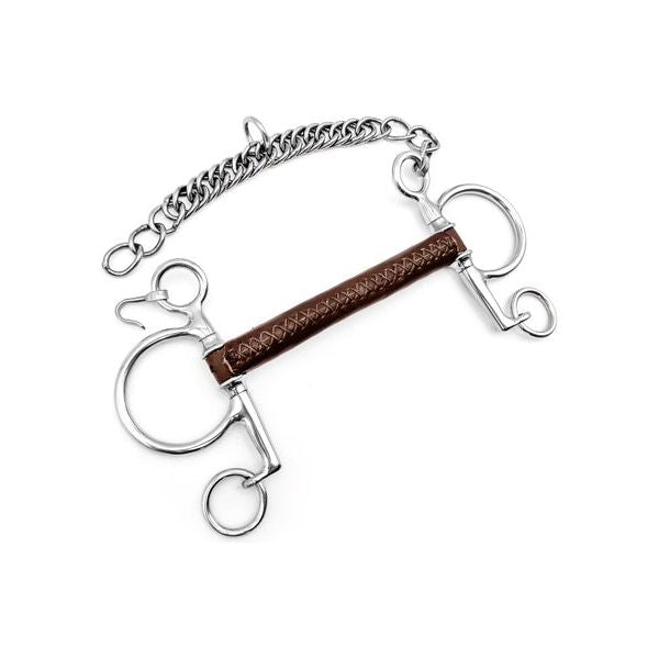 Fager Adam Leather Bit Baby Pelham – Fager Bits USA